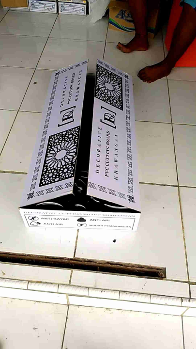 Krawangan Plafon PVC size 80 x 40 cm tebal 5 mm / Krawangan /PVC Foam ...