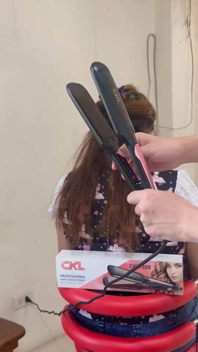 หนีบเงา CKL 308 ปรับได้ถึง 4 ระดับ เครื่องหนีบผม ที่หนีบผม เครื่องรีดผม ที่ม้วนผม | Lazada.co.th