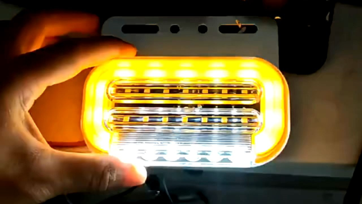 Lampu Led Samping Bak Truk Model Oval Besar/Kecil 12v & 24v Dua Warna ...