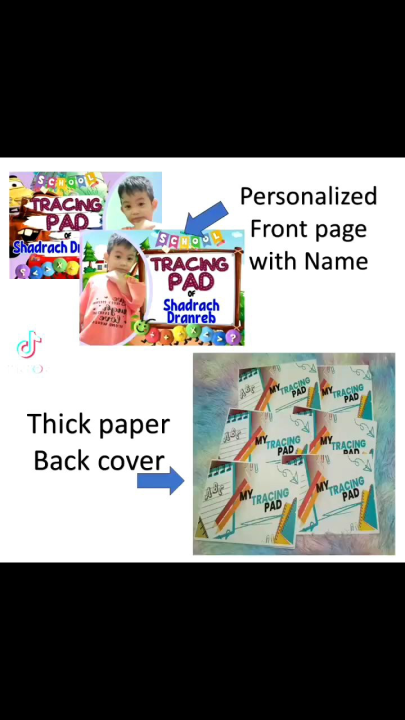 Personalized Tracing Activities Pad Paper for Kids with cover (30 pages ...
