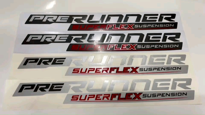 สติ๊กเกอร์ PRERUNNER SUPERFLEX SUSPENSION ติดข้างท้ายรถ TOYOTA REVO ปี ...