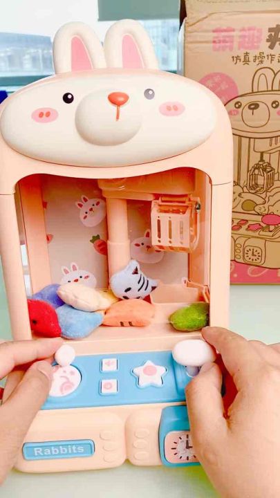 Cute Animal Claw Machine With Dolls Included toys for kids - Blue ...