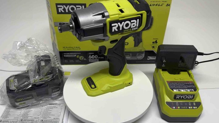 RYOBI P262K1 HP 18V Brushless Cordless 4-Mode 1/2 in. Impact Wrench Kit ...