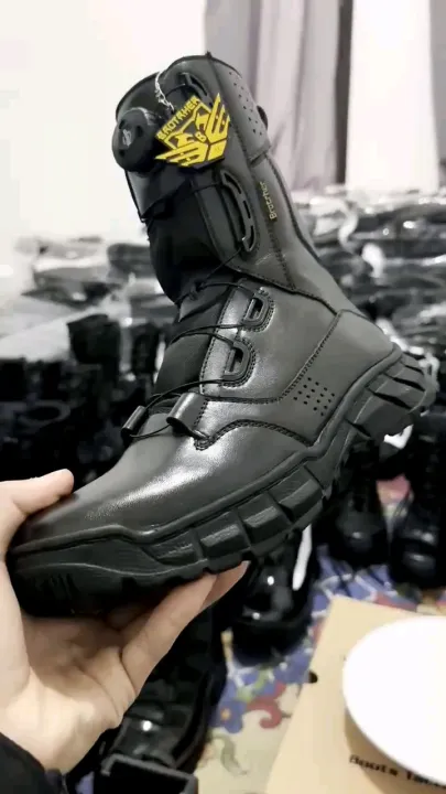 Sepatu PDL TACTICAL tali putar TNI full kulit Fitgo Devile | Lazada ...