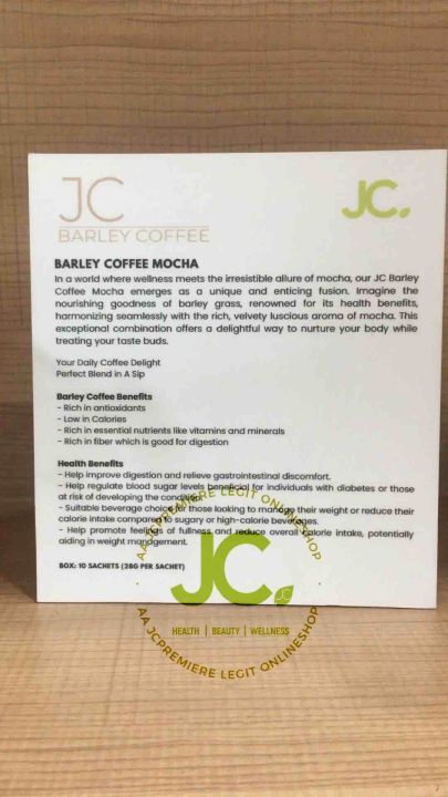 JC ORGANIC BARLEY COFFEE MOCHA | Lazada PH