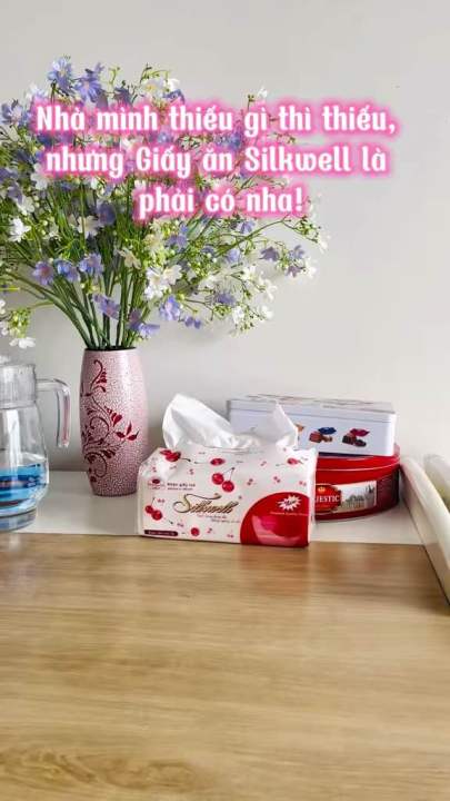 Combo 10 Gói Khăn giấy ăn rút lụa silkwell 280 tờ siêu dai mềm mịn ...