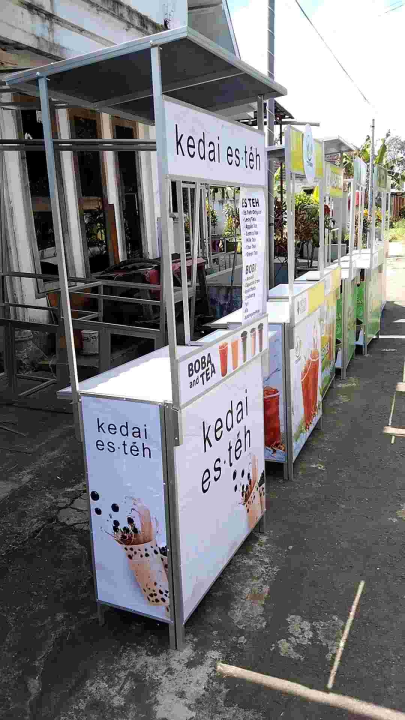 BOOTH PORTABLE MEJA LIPAT GEROBAK JUALAN CUSTOM UNIK | Lazada Indonesia