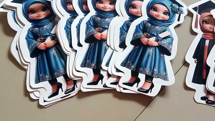[5 pcs] topper wisuda gambar wisuda karakter topper buket wisuda ...