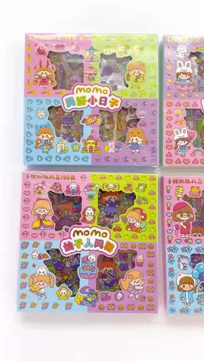 Stiker Momo Mix 4 Warna Isi 100 Pcs | Cute Sticker Diary Scrapbook Lucu ...