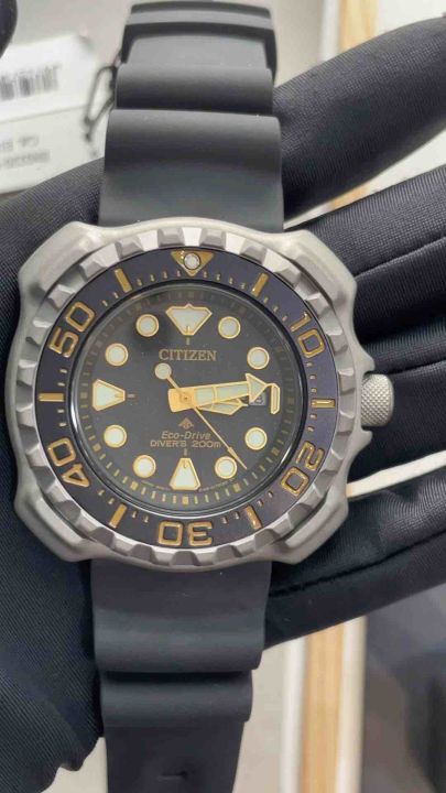 CITIZEN PROMASTER MARINE BN0220-16E Eco-Drive Black Dial Titanium 200M ...