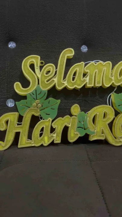 Lampu hari raya dekorasi Lebaran huruf. Led hiasan selamat hari raya ...