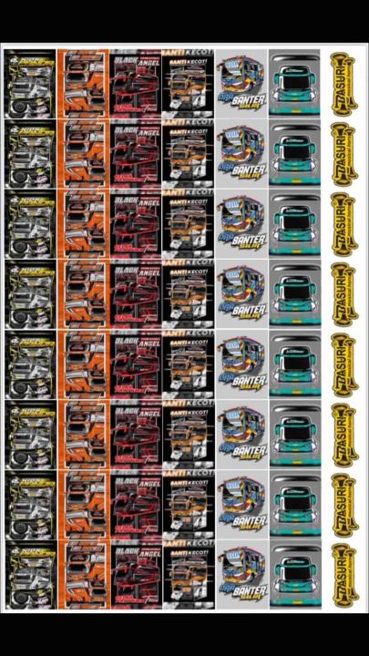 100+ Stiker Bus Basuri Panjang Bus Telolet Bus Keren (Template cdr bisa ...