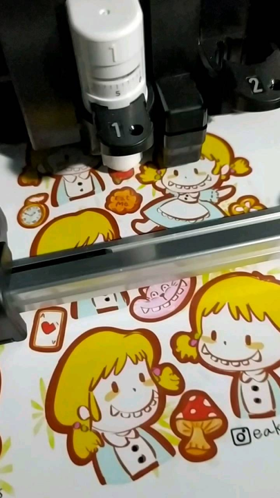 สติ๊กเกอร์ไดคัทน่ารัก handmade ลาย Alice Monster สติ๊กเกอร์มันเงา กัน ...