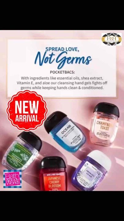BATH & BODY WORKS Pocket Bac Hand Sanitizer Collection -USA Authentic ...