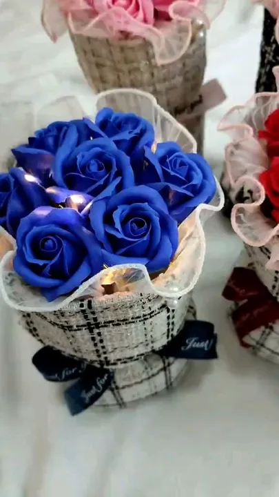 Rose Bouquet Flower CA Styled Round /Jambak Bunga Ros /小香风花束 | Lazada