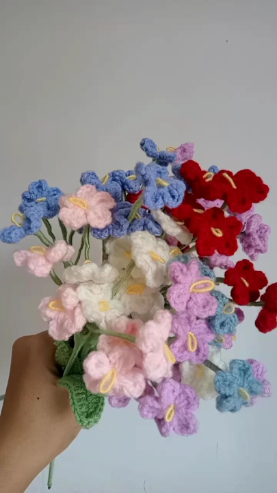 Bunga rajut forget me not/buket wisuda | Lazada Indonesia