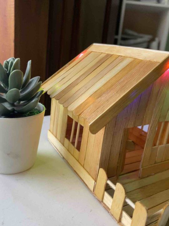 Rumah miniature lampu led dari stik es krim | Lazada Indonesia