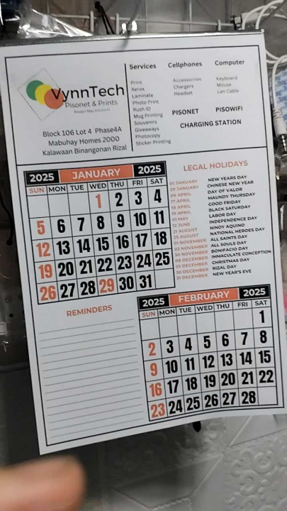 Commercial Personalized 2025 Calendar | Lazada PH