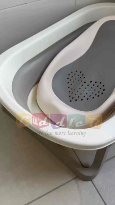 CuddleB Extra Large Baby Bath Tub For Newborn Foldable Baby Bath Tub 0 ...