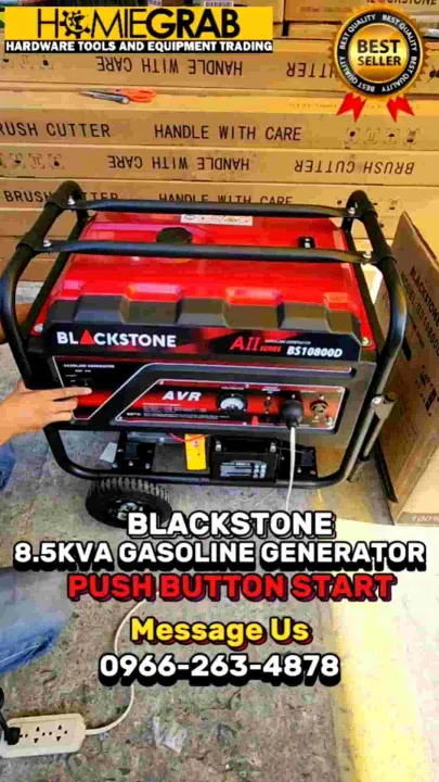BLACKSTONE 8.5KVA Gasoline Generator Set - ELECTRIC START - Pure Copper ...