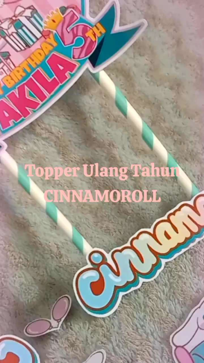Topper Ulang Tahun Cinamoroll (Custom Nama) | Lazada Indonesia
