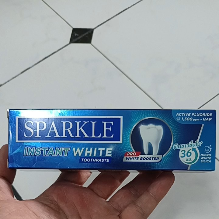 Sparkle instant white toothpaste ยาสีฟัน 70g.exp 17/07/2027 | Lazada.co.th