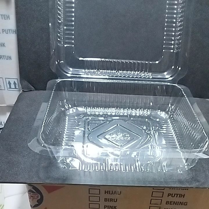 10 Pcs Mika Bolu Kotak Besar Ukuran 1x Jumbo l Mika Plastik Makanan Kue ...