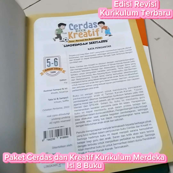 Paket Buku Paud TK Cerdas dan Kreatif Usia 5-6 Tahun / 4-5 Tahun Kurikulum Merdeka - Lingkar ...