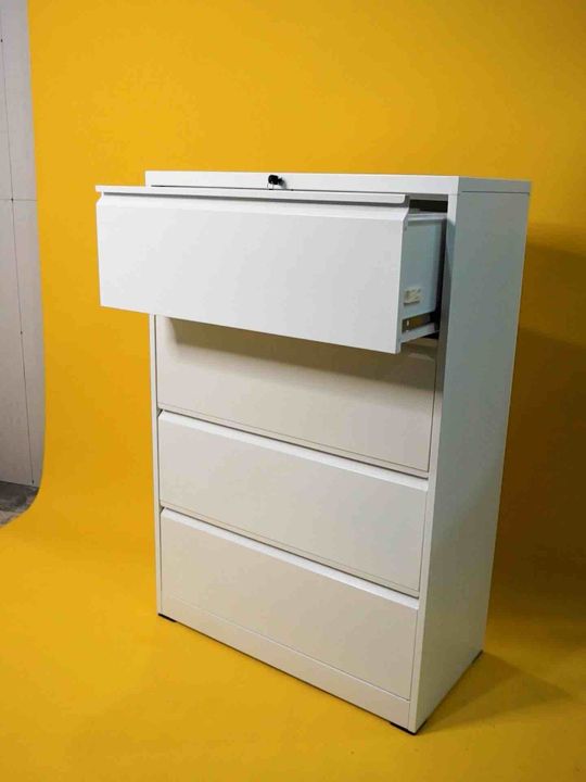 Steel 4-Layer Lateral Modern File Cabinet - Heavy Duty and Waterproof ...