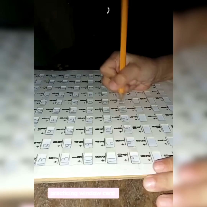 ERC Window Card A1 A2 A3 A4 Addition Math Test Set Reusable Durable ...