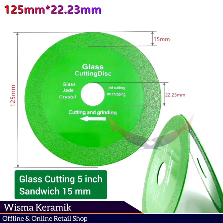 Glass cutting disc 5 inch, mata gerinda potong kaca keramik 125 mm ...