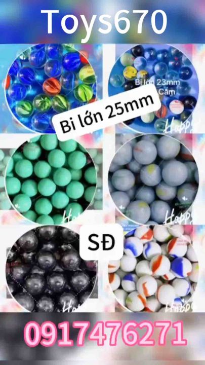 30 viên bi thuỷ tinh màu xanh dương trong lớn 25mm - bi trang trí cây ...
