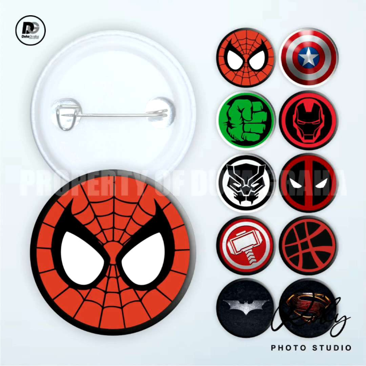 [PIN PRESS] SUPERHERO MARVEL DC Pin Bros Aksesoris Souvenir KARAKTER ...