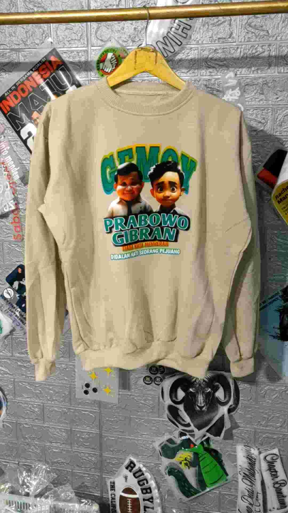 SWEATER PRABOWO GIBRAN GEMOY UNISEX BAHAN FLEECE SABLON PRINTING DTF ...