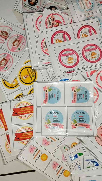 Cetak Stiker Makanan Label Produk Isi 20 Sticker Custom | Lazada Indonesia