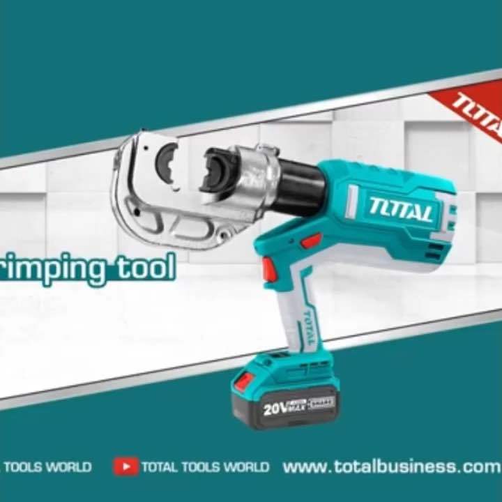TOTAL Li-ion Hydraulic Crimping Tool +12 pcs Dies(P20S / 20V ...