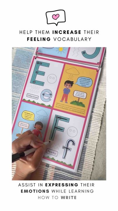 My First Feelings Alphabet Tracing - 16 pages Laminated Educational ...