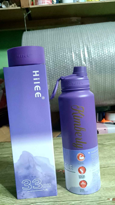 (FREE NAME and FREE PARACORD & STRAW) Hilee Flask Hydration Wide Mouth ...
