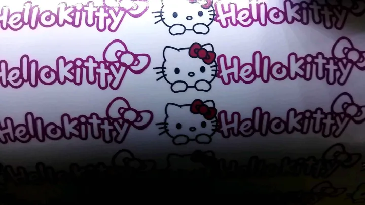 Sticker Dinding Teks / Logo HELLO KITTY vinyl white Graftac Waterproof ...