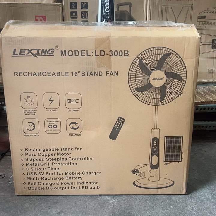 Lexing Solar Stand Fan 16" | Lazada Philippines