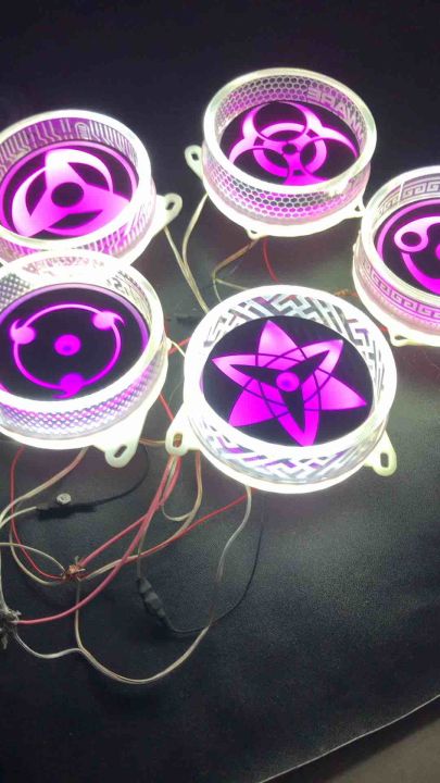 combo vòng led 3d kèm mặt xoay sharingan 3.0 đường kính 8cm gắn demi ...