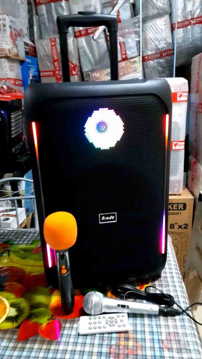 D12" BLUETOOTH KARAOKE SPEAKER TROLLEY, FREE RECHARGEABLE WIRELESS ...