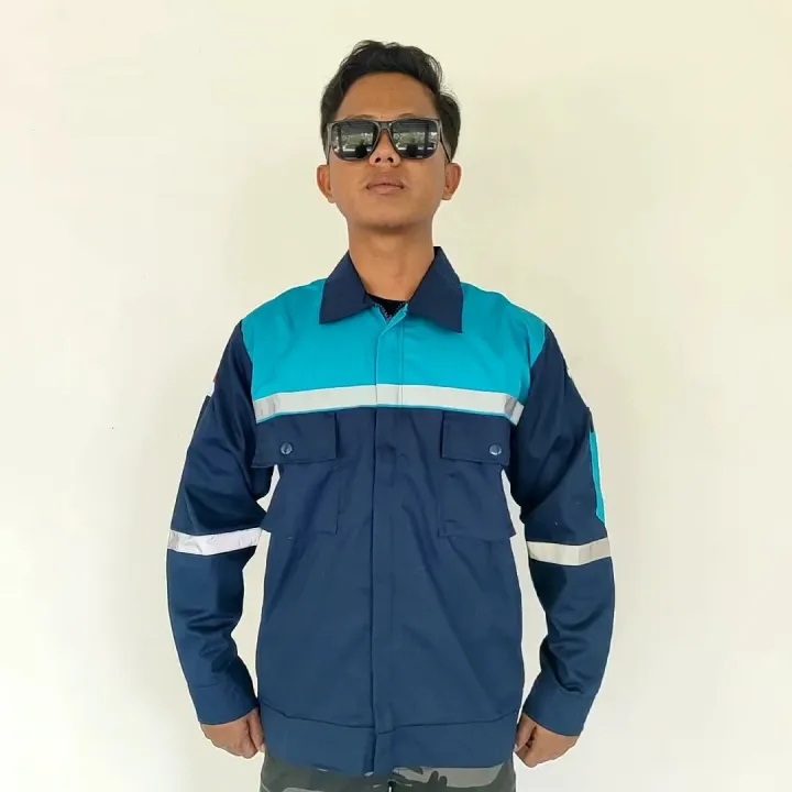 Baju Wearpack Safety Lengan Panjang Seragam Proyek Warna Dongker ...