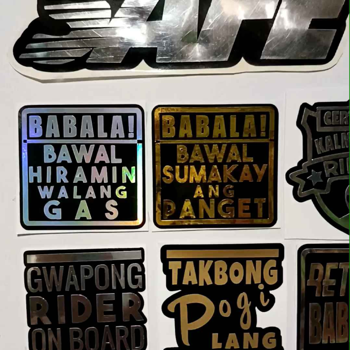 Babala: Panget Sticker Decal in Silver, Gold & Hologram | Lazada PH