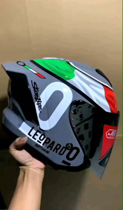 HELM JS ARMOR HITAM MOTIF LEOPARD | Lazada Indonesia