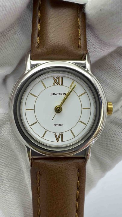CITIZEN JUNCTION Quartz ตัวเรือนสแตนเลส นาฬิกาผู้หญิง มือสองของแท้ ...