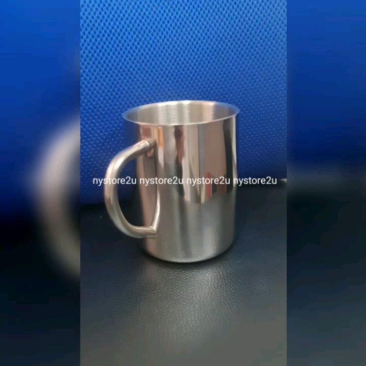 Stainless Steel 304 Double Layer Wall Coffee Mug Cup Travel Portable ...