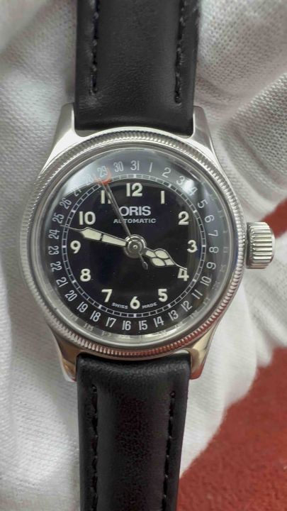 ORIS Automatic 17 Jewels สี่เข็ม เข็มชี้วันที่ก้ามปู ตัวเรือนสแตนเลส นาฬิกาผู้หญิง มือสองของแท้ ...