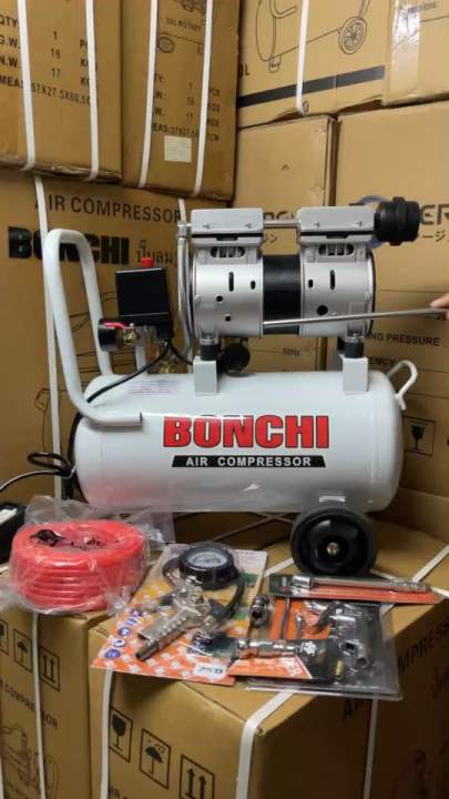 BONCHI ปั๊มลมน้องใหม่ แบรนด์ดัง เสียงเงียบกริบ ปั๊มลม ปั๊มลมโรตารี่ ...