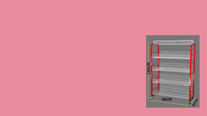 (Ready Stock)555 Heavy Duty 5 Tier Rack with roller /5 Tingkat Rak ...